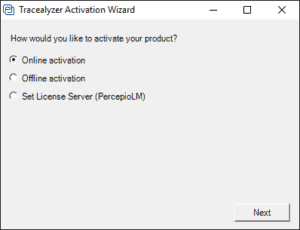 Activating a License Key - Percepio