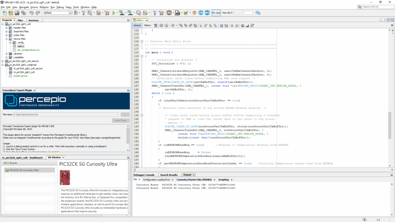 Updated MPLAB X IDE Plugin - Percepio